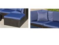 China Outdoor Rattan Sectional Sofa PE Wicker Couch Backyard Conversation Set for sale