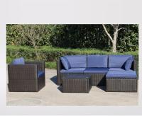 China Outdoor Rattan Sectional Sofa PE Wicker Couch Backyard Conversation Set for sale