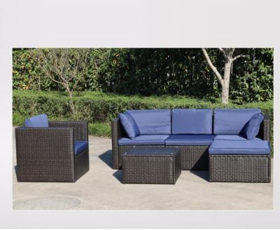 China Outdoor Rattan Sectional Sofa PE Wicker Couch Backyard Conversation Set for sale