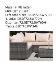 China Rattan Sofa And Coffee Table Set Restaurant Chair Outdoor Table Store Cushion 6cm for sale