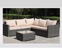 China Rattan Sofa And Coffee Table Set Restaurant Chair Outdoor Table Store Cushion 6cm for sale