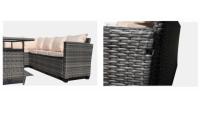 China Hotel Luxury Rattan Dining Table And Chairs Furniture Extension Woven Rope Restaurant for sale