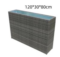 China Big Long Wicker Plant Rattan Handmade Flower Pot Plant Metal Indoor Furniture for sale