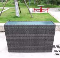 China Big Long Wicker Plant Rattan Handmade Flower Pot Plant Metal Indoor Furniture for sale