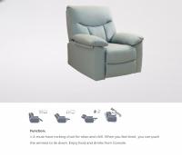 China Tech Fabric Living Room Furniture Recliner Power Leather Recliner Sofa Set Grey for sale