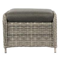 China 2 Seater Rattan Balcony Sofa 2 Chairs 2 Footrest 1 Table Pe Wicker Bistro Set for sale