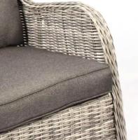 China 2 Seater Rattan Balcony Sofa 2 Chairs 2 Footrest 1 Table Pe Wicker Bistro Set for sale