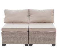 China Rattan Corner Sofa Patio Set Modern Luxury Cut Aluminum Frame Hotel Villa Home for sale