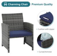 China Luxury Rattan Garden Sofa Sets Furniture Wicker Outdoor Chairs Table Ottoman for sale
