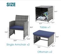 China Luxury Rattan Garden Sofa Sets Furniture Wicker Outdoor Chairs Table Ottoman for sale