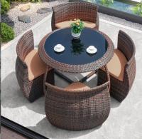 China Dining Outdoor Rattan Bistro Table Set Relax Stylishly Comfortably Garden Bistro DL for sale