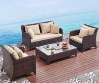 China Single Rattan Garden Sofa Chair Waterproof Nordic Modern Terrace Combination for sale