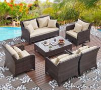 China Single Rattan Garden Sofa Chair Waterproof Nordic Modern Terrace Combination for sale