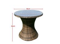 China Egg Shape Modern Rattan Dining Set Patio Outdoor Rattan Wicker Furniture Sets for sale