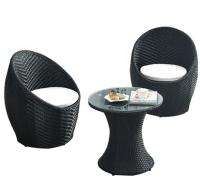 China Egg Shape Modern Rattan Dining Set Patio Outdoor Rattan Wicker Furniture Sets for sale