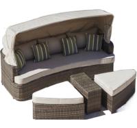 China Hotel Outdoor Patio Garden Sunbathing Lounger Sofa Furniture Luxury 228x88x78cm for sale