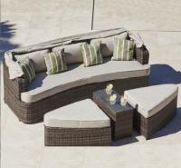 China Hotel Outdoor Patio Garden Sunbathing Lounger Sofa Furniture Luxury 228x88x78cm for sale