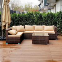 China Rattan Lounge Sofa Set Outdoor Garden Patio Furniture Waterproof Sunproof Outdoor for sale