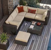China Rattan Lounge Sofa Set Outdoor Garden Patio Furniture Waterproof Sunproof Outdoor for sale