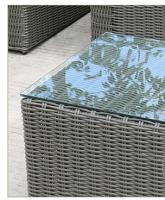 China 3 Seater Rattan Outdoor Sofa Terrace Furniture Garden Rope Leisure Black Wicker for sale