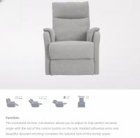 China Fine Linen Lumbar Heating Massage Manual Recliner Seat Sofa Wall Hugger 3 Seater for sale