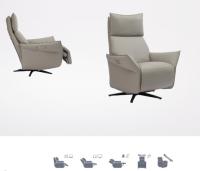 China Home Furniture Hotel Lobby Hall Leather Accent Chair Revolving Leisure Chair for sale