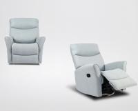 China Oversized Leather Microfiber Fabric Manual Recliner Chair With Rocking Swivel for sale