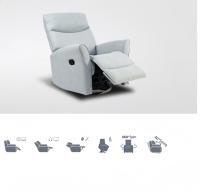 China Oversized Leather Microfiber Fabric Manual Recliner Chair With Rocking Swivel for sale