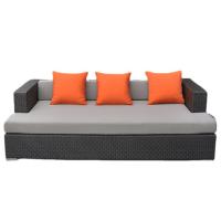 China Pe Rattan Sectional Sofa Indoor Furniture Sofa Wrought Iron Sofa Lunge Sunbed Bed Set for sale
