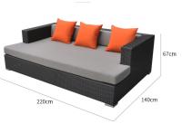 China Pe Rattan Sectional Sofa Indoor Furniture Sofa Wrought Iron Sofa Lunge Sunbed Bed Set for sale