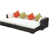 China Pe Rattan Sectional Sofa Indoor Furniture Sofa Wrought Iron Sofa Lunge Sunbed Bed Set for sale
