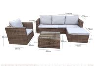 China 6Pcs Deep Seating Patio Wicker Outdoor Garden Furniture Rattan Sofa Couch for sale
