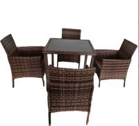 China 5 Pieces Outdoor Patio Wicker Dining Set Rattan Detachable Stylish Comfortable for sale
