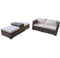 China 7pc Rattan Wicker Sofa Set Table Patio Outdoor Corner Rattan Antique Sofa Set for sale