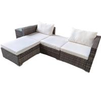 China 7pc Rattan Wicker Sofa Set Table Patio Outdoor Corner Rattan Antique Sofa Set for sale