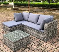 China Patio Outdoor Wicker Furniture Sofa PE Rattan Garden Sofa Lightweight Patio Sofa for sale