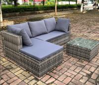 China Patio Outdoor Wicker Furniture Sofa PE Rattan Garden Sofa Lightweight Patio Sofa for sale