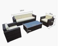 China 4 Pcs Rattan Sectional Sofa Furniture Outdoor Comfortable Casual Sectional for sale