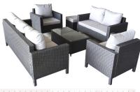 China Rattan Wicker Outdoor Sofa Conversation Patio Wichker Furniture Garden Furniture Sofa Set for sale