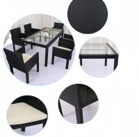 China 7 PCS Woven Dining Table Chairs Patio Conversation Leisure Rattan Sofa Set for sale