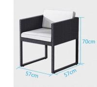 China 4 Seater Outdoor Dining Set Rattan Furniture Patio Rattan Dining Table Chair Set Wicker for sale