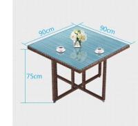 China 4 Seater Outdoor Dining Set Rattan Furniture Patio Rattan Dining Table Chair Set Wicker for sale