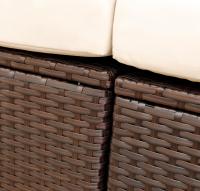 China 3PCS 2 Seater Rattan Garden Sofa Set Outdoor Cane Wicker Outdoor Rattan Patio Backyard for sale