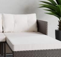 China 3 Seater Rattan Garden Sofa Set Luxury Balcony Leisure Lounge Wicker Patio Fabric for sale