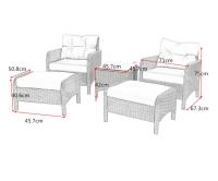 China 3 2 Seater Rattan Conservatory Sofa Set Comfortable Cushions Outdoor Garden for sale