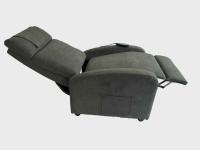China Adjustable Home Theater Single Fabric Recliner Sofa Furniture with Thick Seat Cushion and Backrest for sale