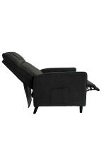 China Accent Chair with Ottoman Set Velvet Reclining Reading Armchair with Adjustable Backrest for Living Room for sale
