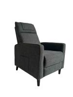 China Accent Chair with Ottoman Set Velvet Reclining Reading Armchair with Adjustable Backrest for Living Room for sale