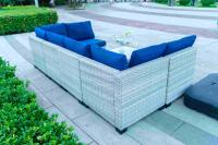 China Outdoor furniture rattan living room sofa woven balcony combination rattan chair booth leisure bar home for sale