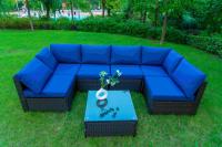 China Garden Sofa Set Outdoor Furniture Steel Modern Sofa Dining Residential Multifunctional Plastic Rattan Patio Luxury for sale